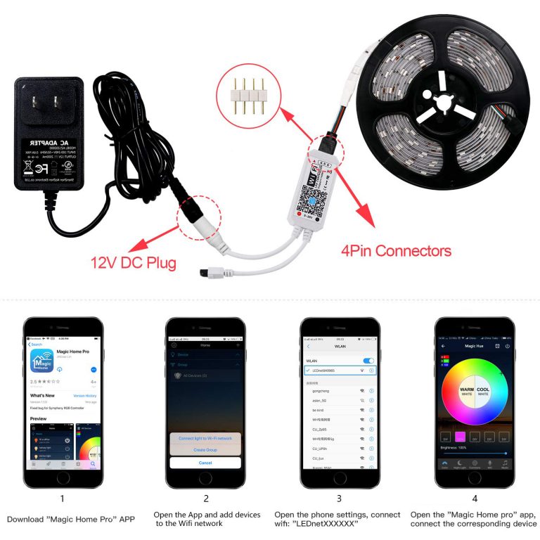 How to connect LED strip lights to LED Controller 2024 - LED Controller ...